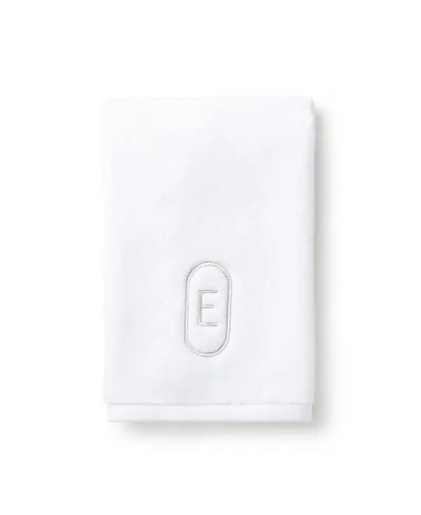 DOMANI HOME Monogram Guest Towel, E - White
