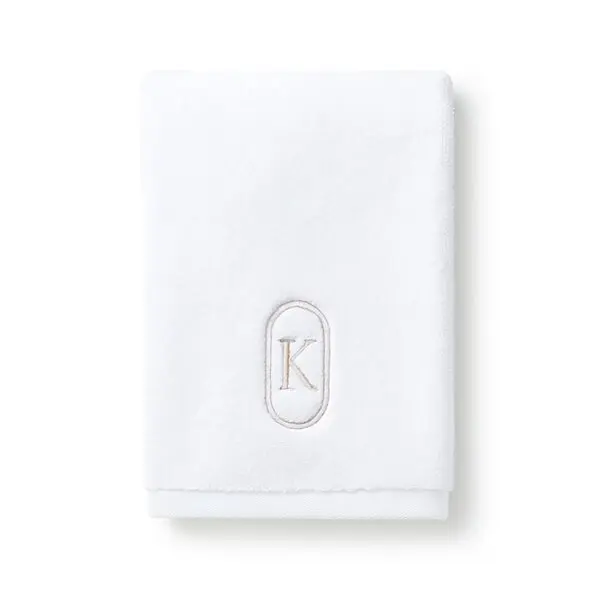 DOMANI HOME Monogram Guest Towel, K - White