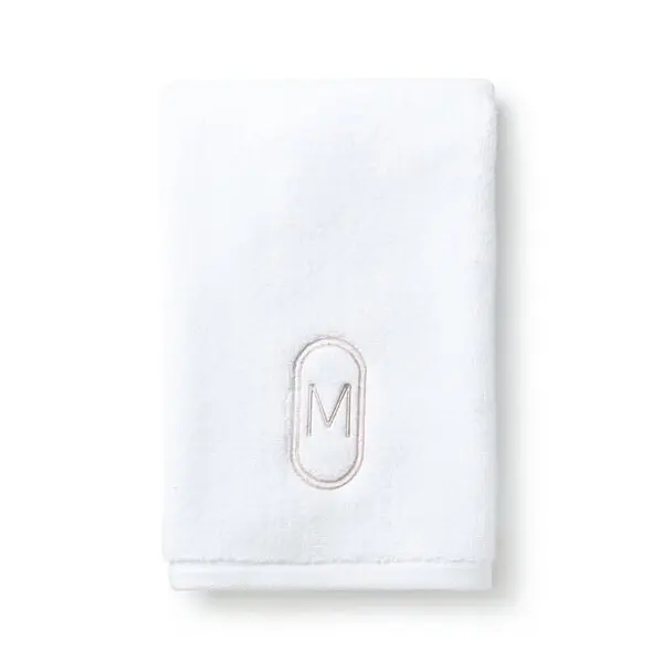 DOMANI HOME Monogram Guest Towel, M - White