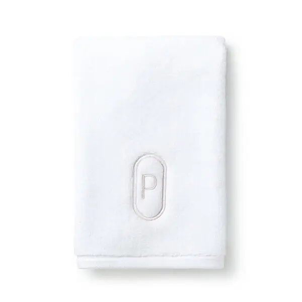 DOMANI HOME Monogram Guest Towel, P - White