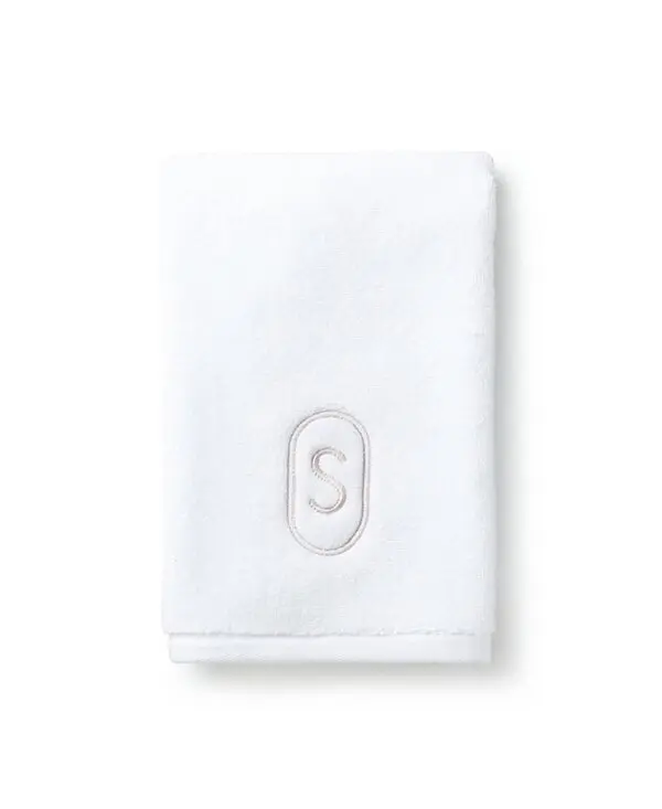 DOMANI HOME Monogram Guest Towel, S - White