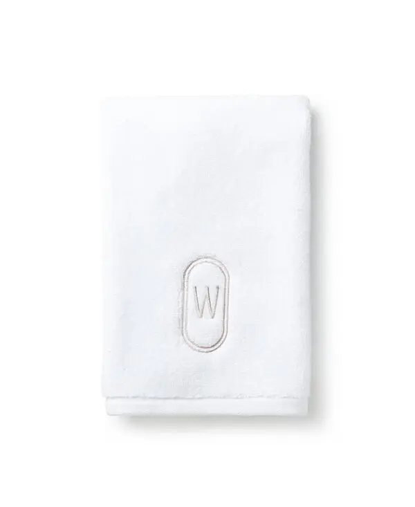 DOMANI HOME Monogram Guest Towel, W - White