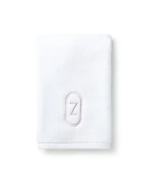 DOMANI HOME Monogram Guest Towel, Z - White