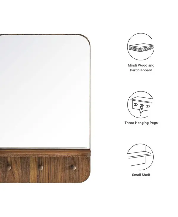 MODWAY Lumina Mirror - Walnut