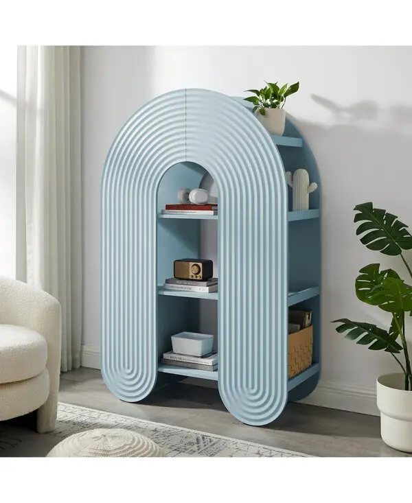 MODWAY Daydream 58 Arched Bookshelf - Light Blue
