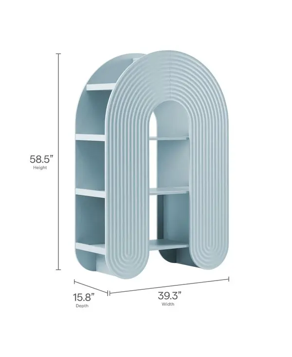MODWAY Daydream 58 Arched Bookshelf - Light Blue