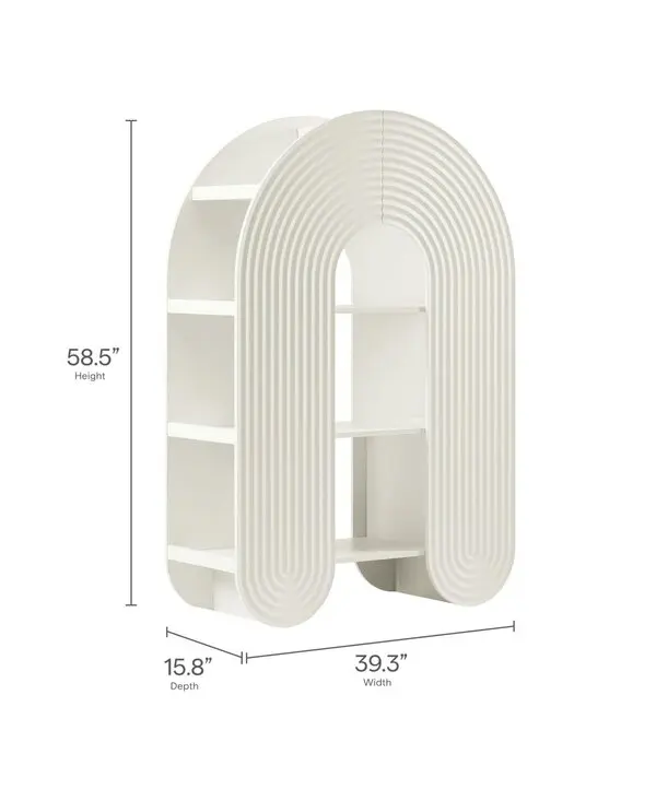 MODWAY Daydream 58 Arched Bookshelf - White