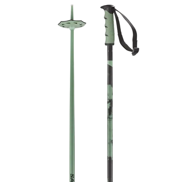 SALOMON Steep Ski Poles - Iceberg Green/black