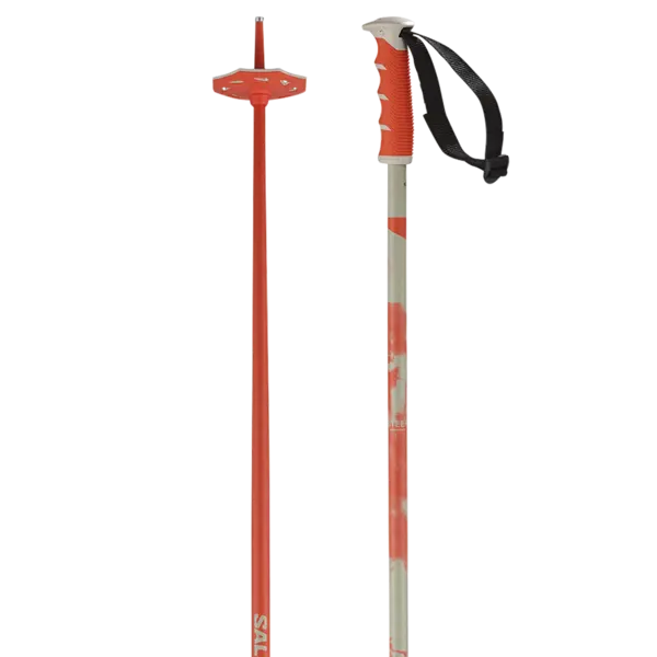 SALOMON Steep Ski Poles - Nasturtium/rainy Day