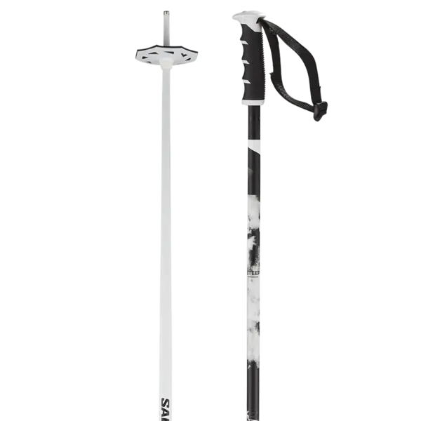 SALOMON Steep Ski Poles - White / Black