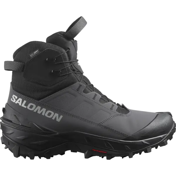 SALOMON Crosstrack Powder Waterproof Hiking Boots - Asphalt / Black