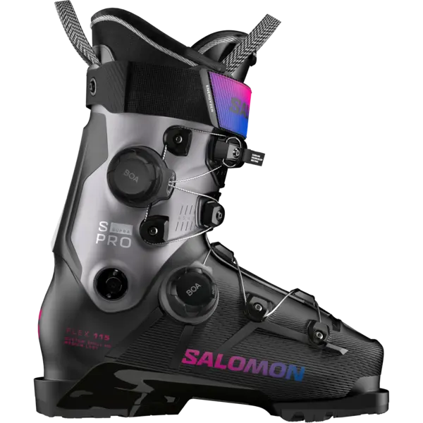 SALOMON S/pro Supra Dual Boa 115 W Boots - Black / Beluga Met.