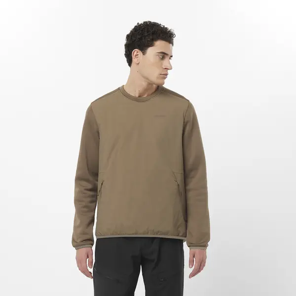 SALOMON Outline Hybrid Warm Pullover - Shitake