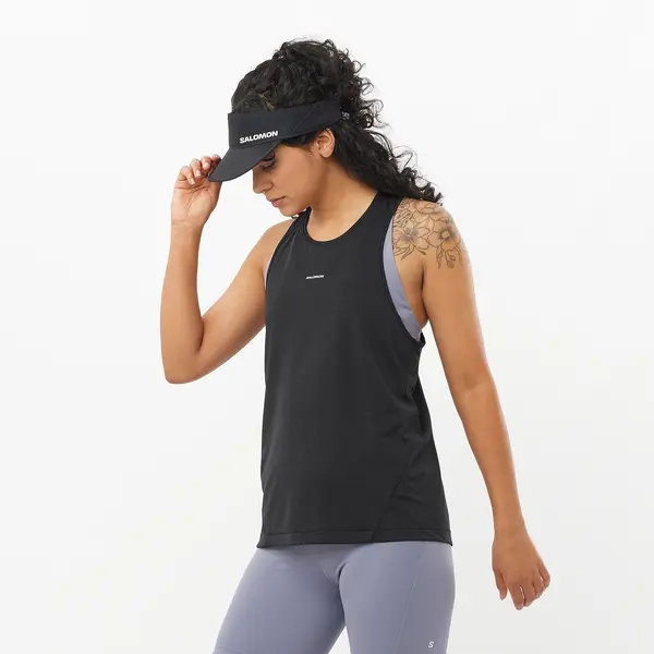 SALOMON Core Tank Top - Deep Black