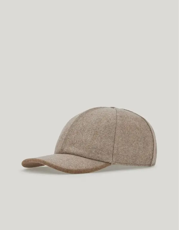 Canali Baseball Cap With Double Stitching - Beige