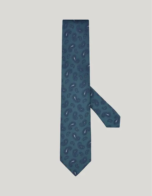 Canali Silk Paisley Tie - Green