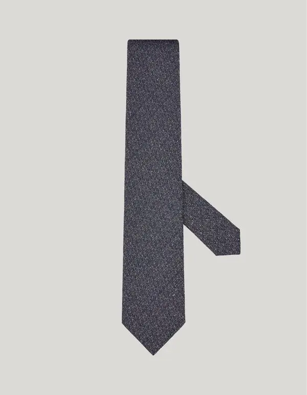 Canali Silk Blend Standard Tie - Blue
