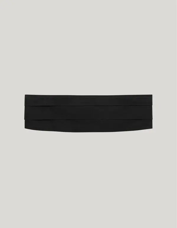 Canali Silk Cummerbund - Black