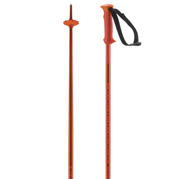 SALOMON Polar Ski Poles - Cherry Tomato