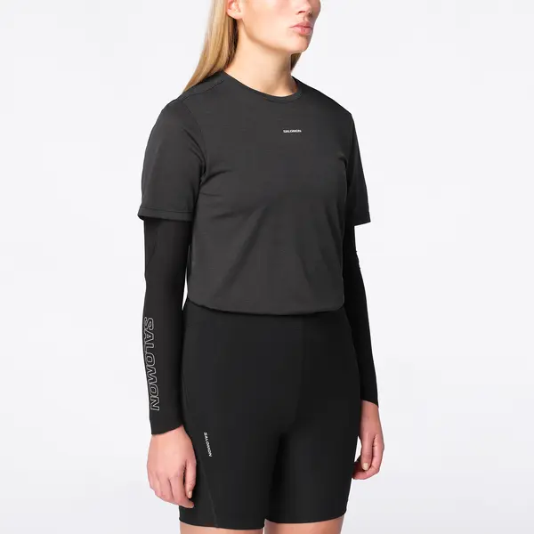 SALOMON Shakeout Core Performance Tee - Deep Black