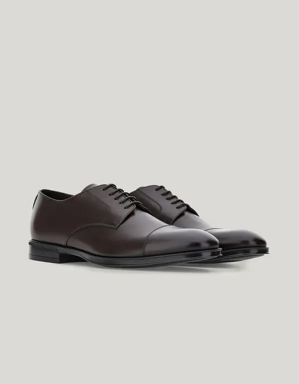 Canali Calfskin Derby With Toe Cap