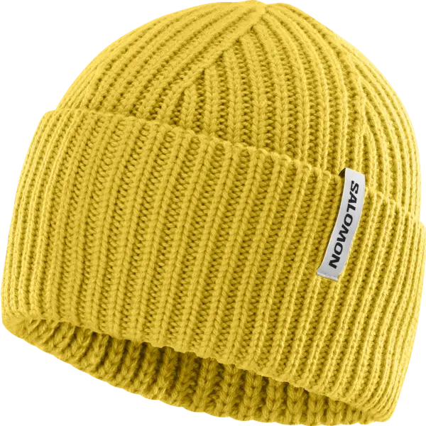 SALOMON Ribbed Beanie - Cress Green