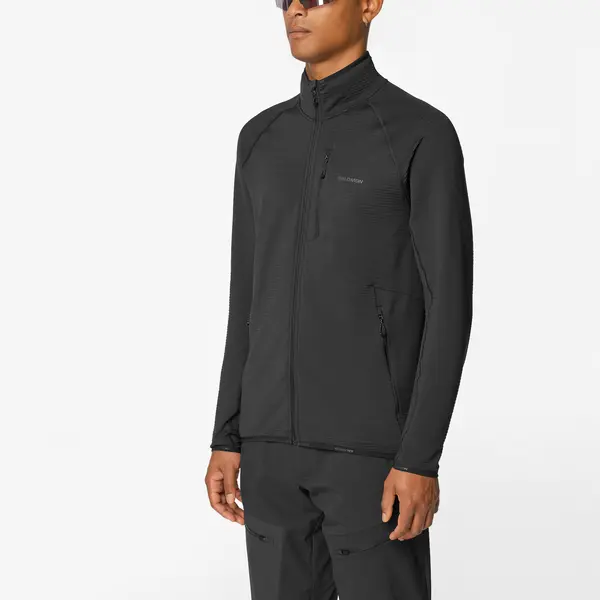 SALOMON Essential Lightwarm Full-zip Fleece - Deep Black