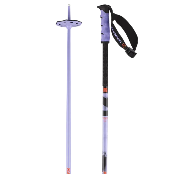 SALOMON Steep Pro S3 Ski Poles - Violet Tulip / Black
