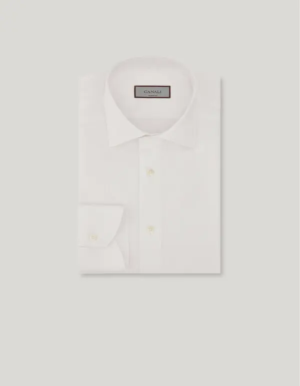 Canali Regular-fit Shirt In Cotton - White
