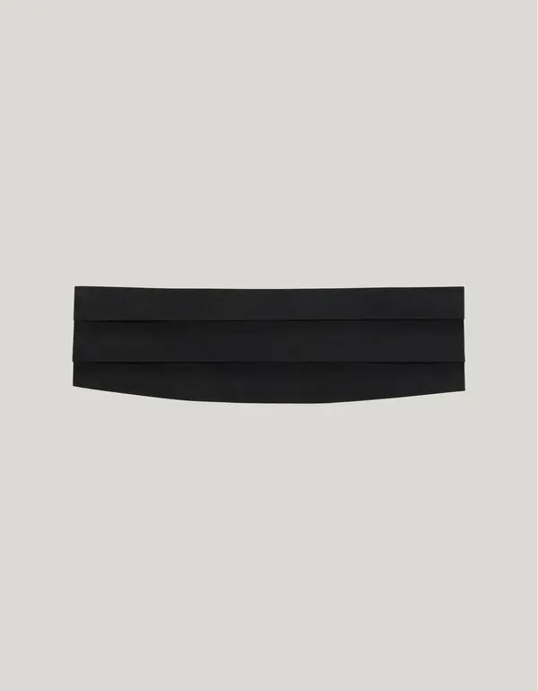 Canali Silk Cummerbund - Black