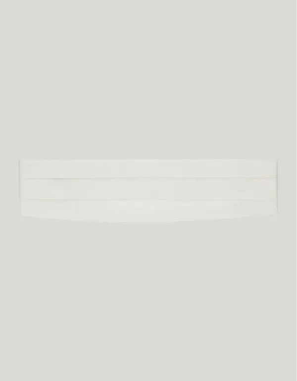 Canali Silk Cummerbund - White