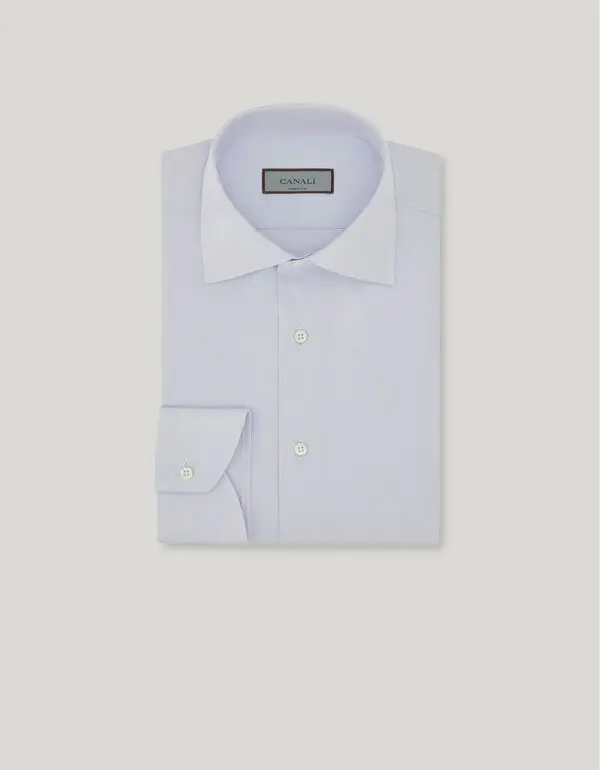 Canali Regular-fit Shirt In Cotton - Light Blue