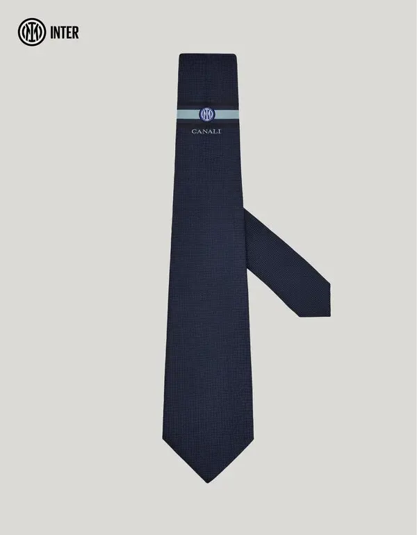 Canali Silk Jacquard Tie - Blue