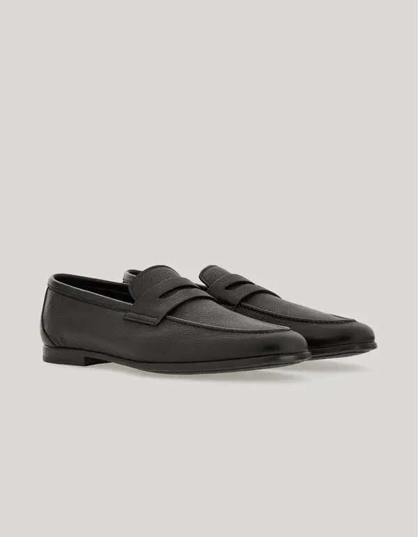 Canali Deerskin Penny Loafer - Brown
