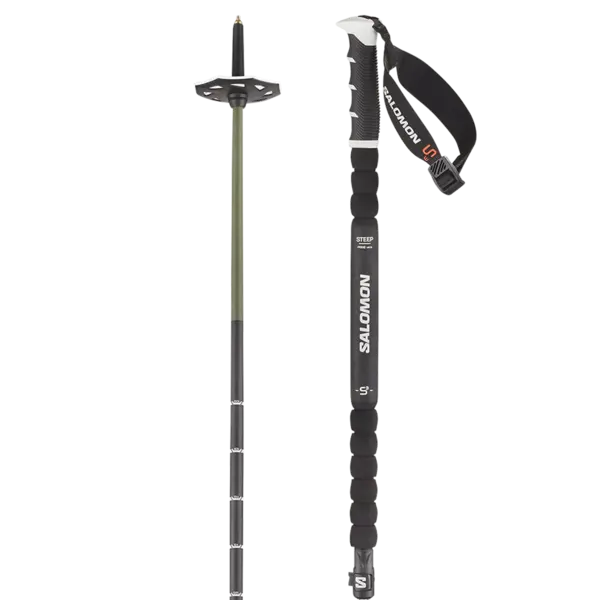 SALOMON Steep Prime Vario S3 Ski Poles - Black/white
