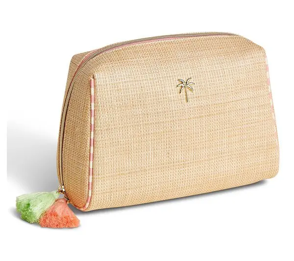 SPARTINA 449 Large Cosmetic Pouch With Tassel Detail