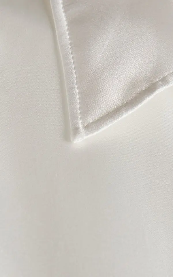 Balenciaga Silk-satin Wrap Shirt - Ivory