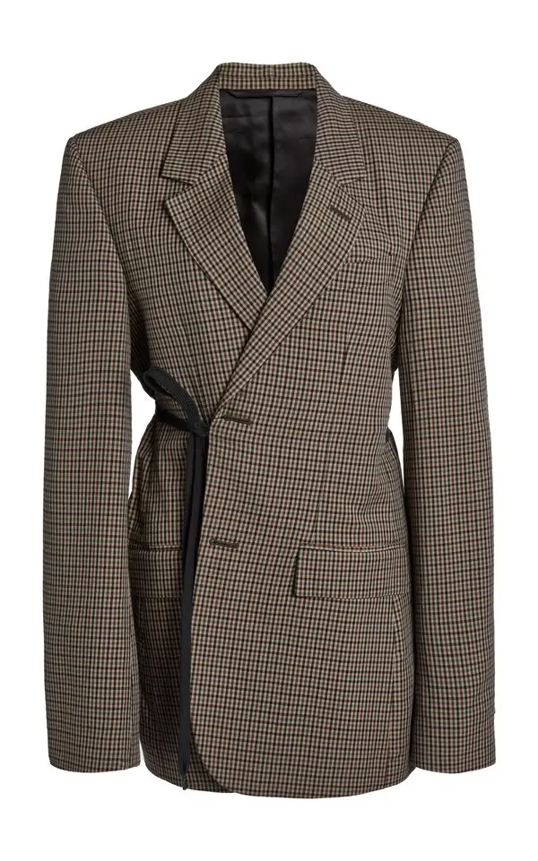 Balenciaga Tailored Wrap Jacket - Brown