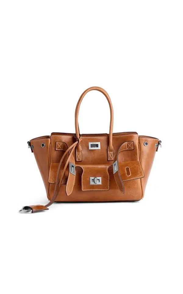 Balenciaga Bel Air Leather Carry All Bag - Brown
