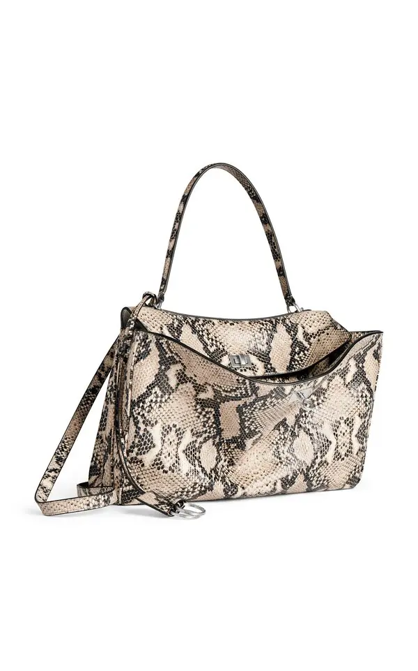 Balenciaga Rodeo Python-effect Top Handle Bag