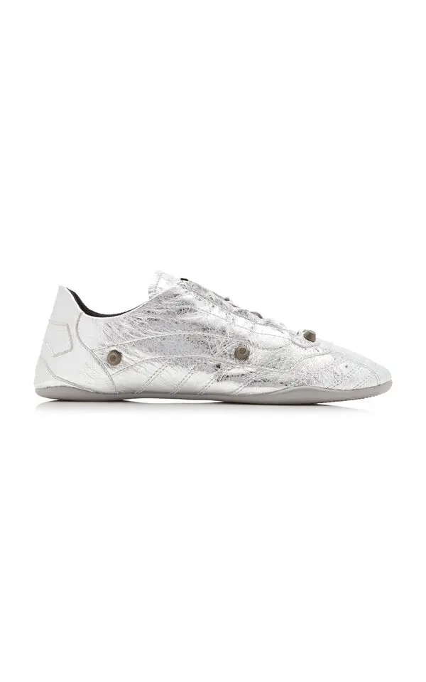 Balenciaga Zen Metallic Sneakers - Silver