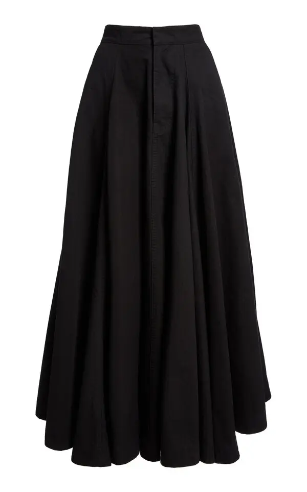 Balenciaga Godet Cotton Maxi Skirt
