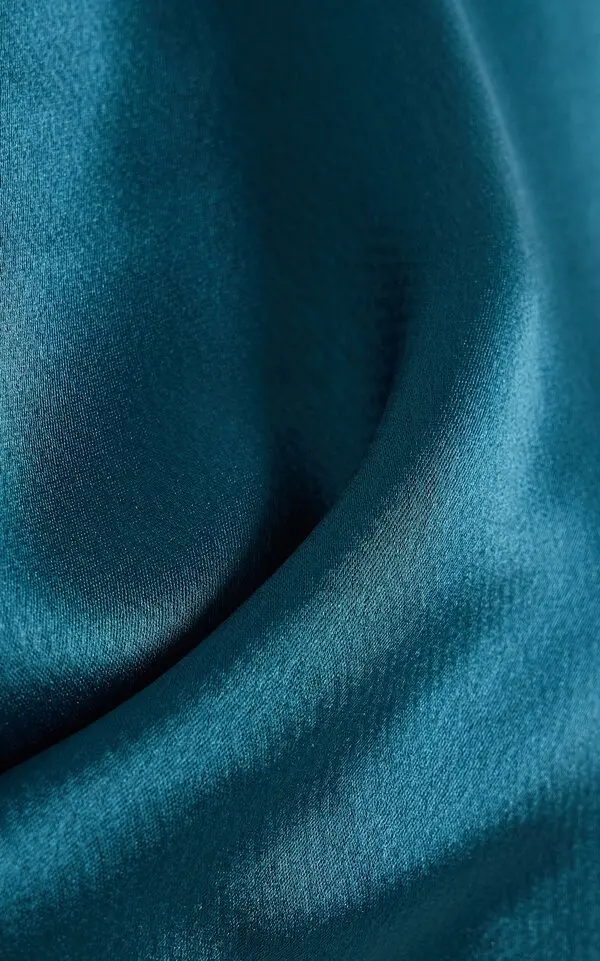 LESET Barb Sleeveless Satin Shell - Blue