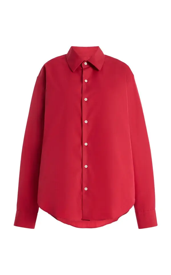 Comme Si La Classica Cotton-poplin Shirt - Red