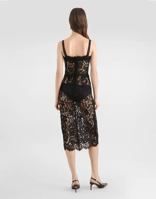 Dolce & Gabbana Cordonetto Lace Dress - Black