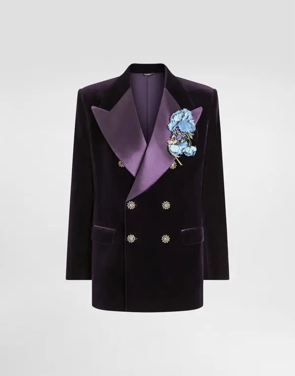 Dolce & Gabbana Double-breasted Sicilia Velvet Jacket