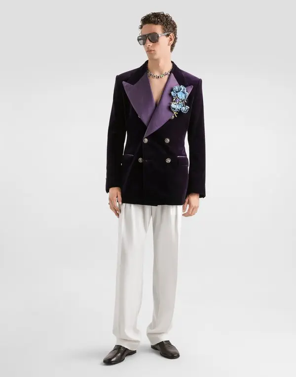 Dolce & Gabbana Double-breasted Sicilia Velvet Jacket