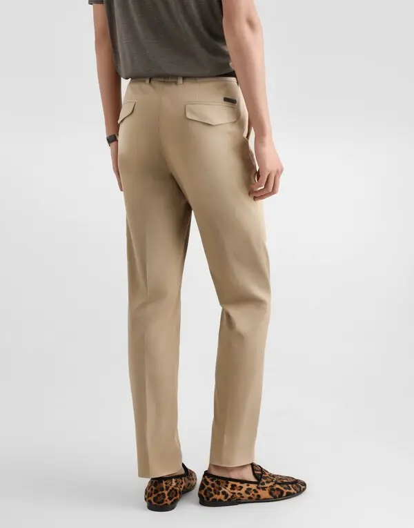 Dolce & Gabbana Stretch Cotton Gabardine Trousers