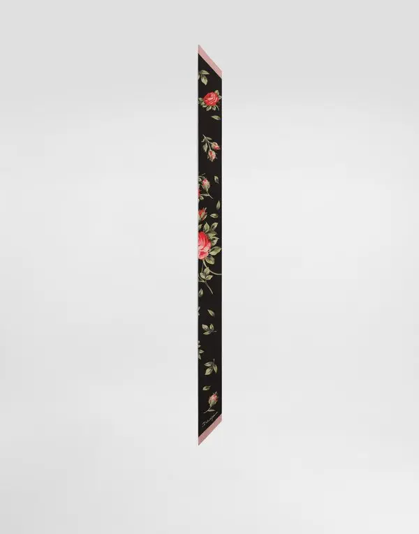 Dolce & Gabbana Rose Bouquet-print Silk Twill Bandeau 6x100 - Multicolor
