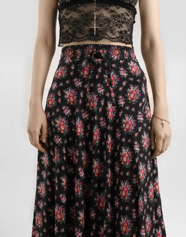 Dolce & Gabbana Floral Printed Skirt